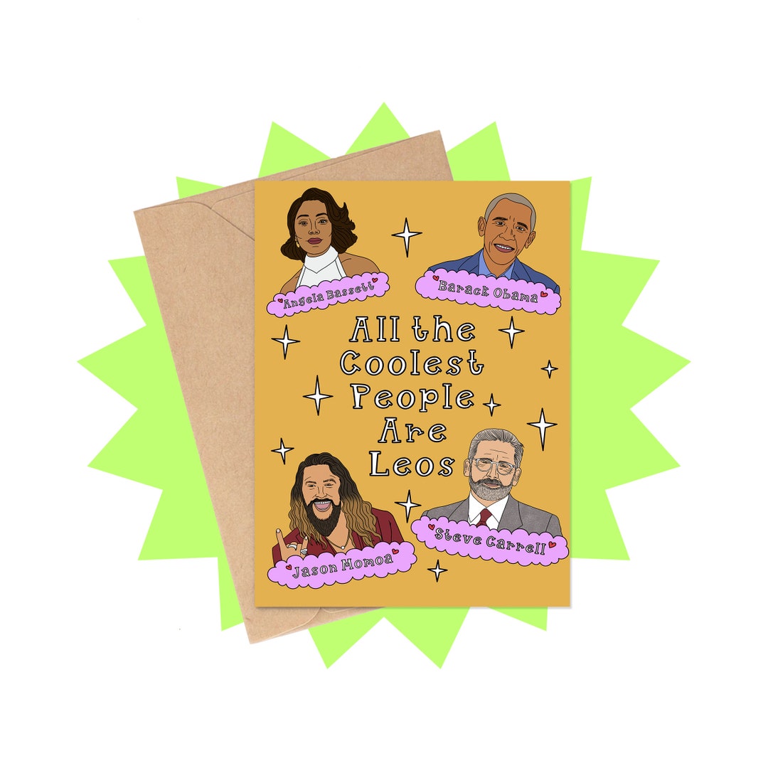 Leo Celebrities Birthday Card, Leo Birthday Card, Zodiac Birthday Card ...