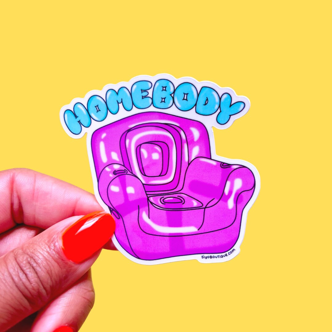 Homebody Sticker, Inflatable Chair Sticker, 90s Chair Sticker ...