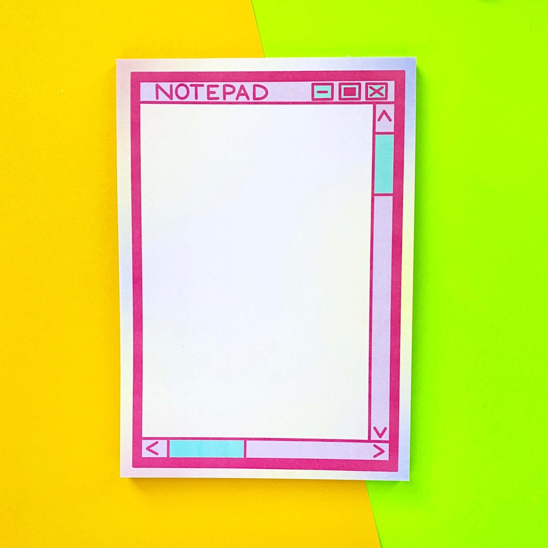 90s Computer Windows Notepad, Nostalgic Desk Notepad, Funny 90s Themed ...
