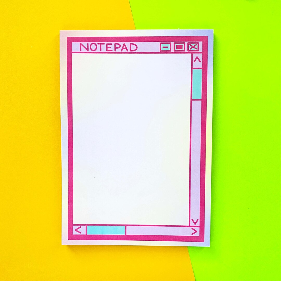 90s Computer Windows Notepad Nostalgic Desk Notepad Funny 90s Themed 90s Computer Windows Notepad Nostalgic Desk Notepad Funny 90s Themed