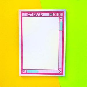 90s Computer Windows Notepad, Nostalgic Desk Notepad, Funny 90s Themed ...