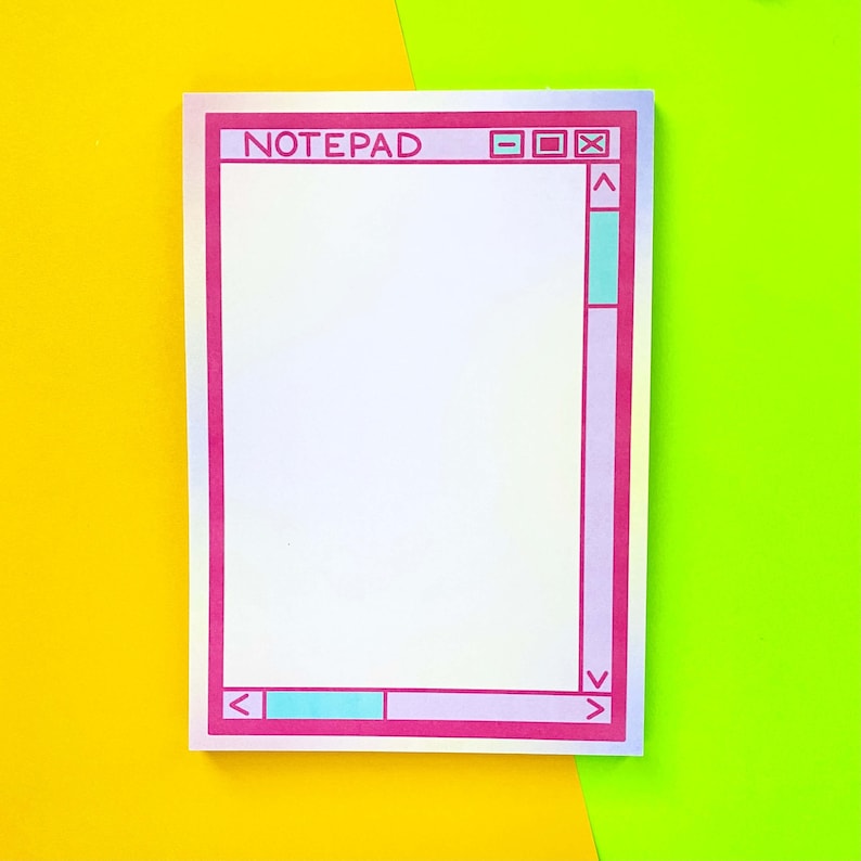 90s Computer Windows Notepad Nostalgic Desk Notepad Funny | Etsy