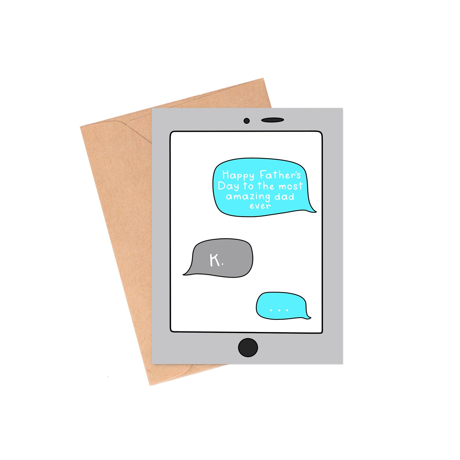 Dad Text Response Card, Funny Dad Card, Dad Father's Day Card, Funny ...