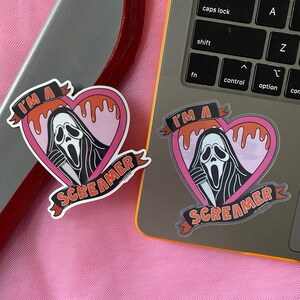 I'm A Screamer Clear Sticker, Slasher Movie Sticker, Scream Vinyl ...