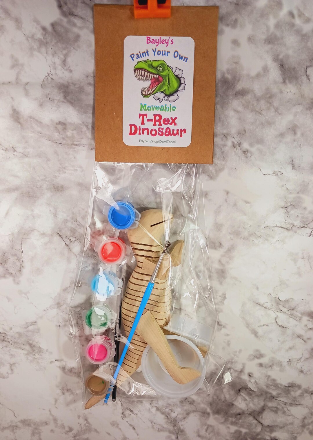 Paint a Moveable T-REX Dinosaur Kit or Choose a Shark Croc Gecko Snake ...