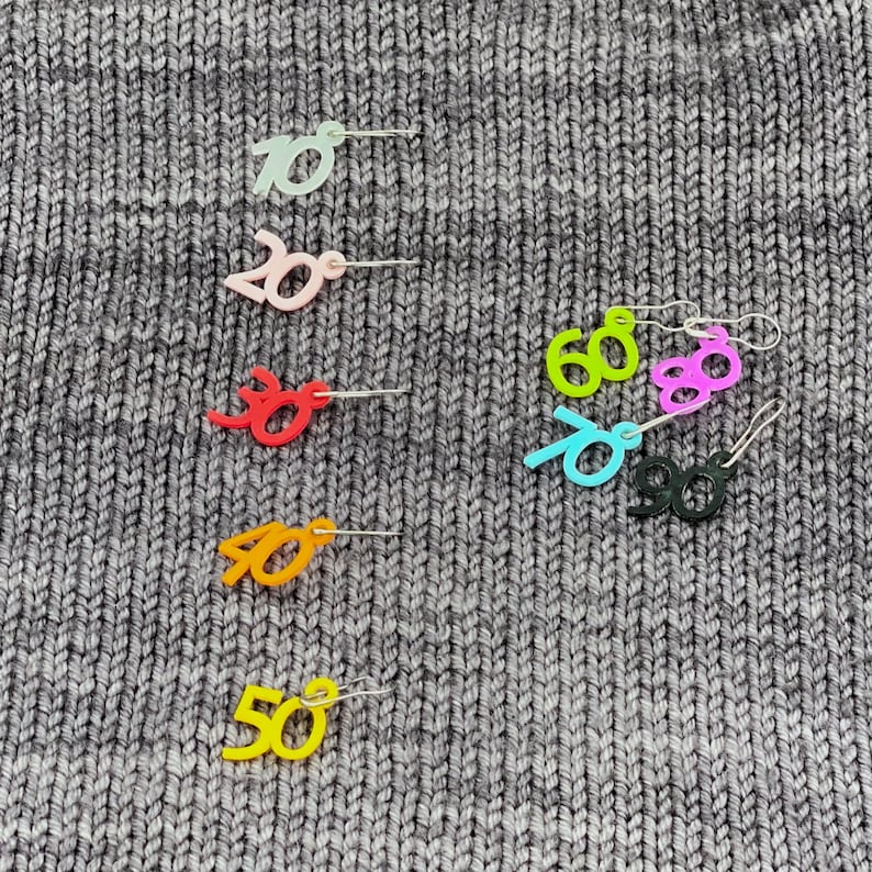 Stitch and Row Counters, Stitch Markers With Numbers for Knit and ...