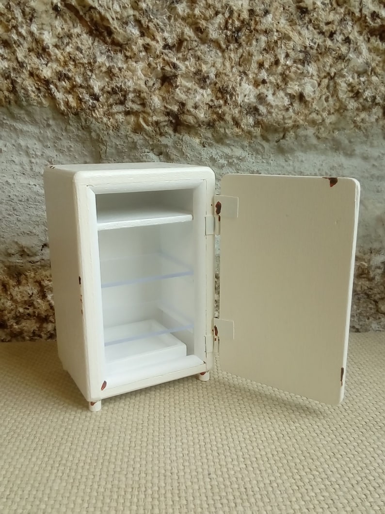 Dollhouse Miniature Fridge Vintage Ice Box 1/12 Scale - Etsy
