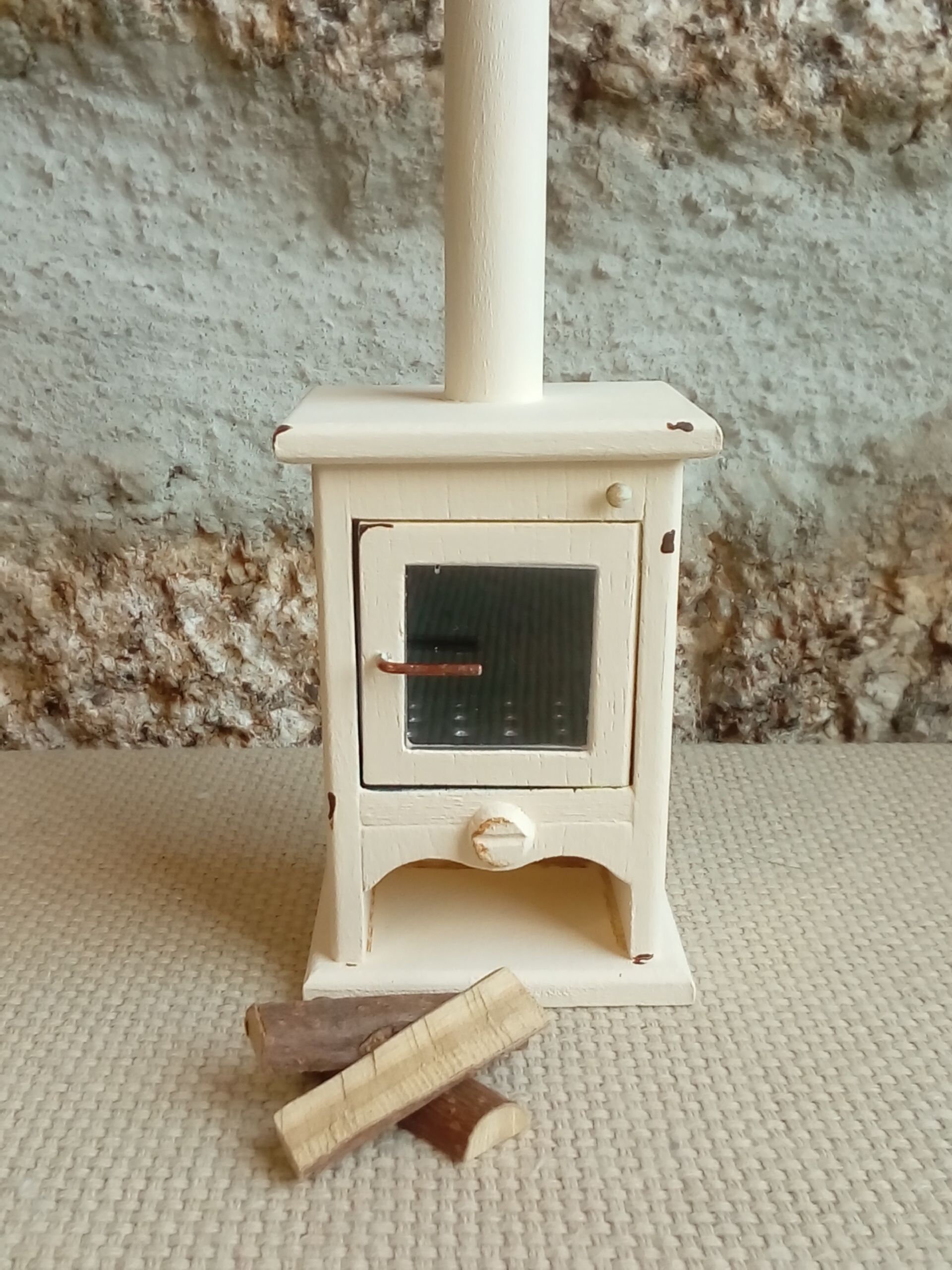 Dollhouse Wood Stove Vintage, Miniature Woodburner Fireplace, 1:12 ...
