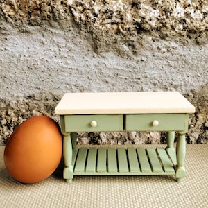 Dollhouse Table Rustic, Miniature French Country, Miniature Table, 1:12 ...