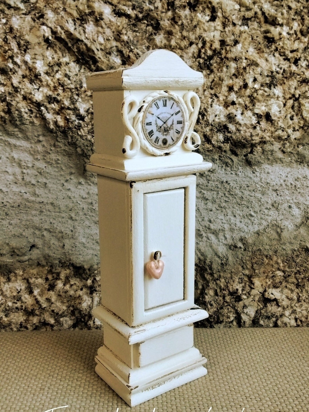 Dollhouse Wood Clock Vintage, Miniature Clock French, 1:12, Dollhouse ...