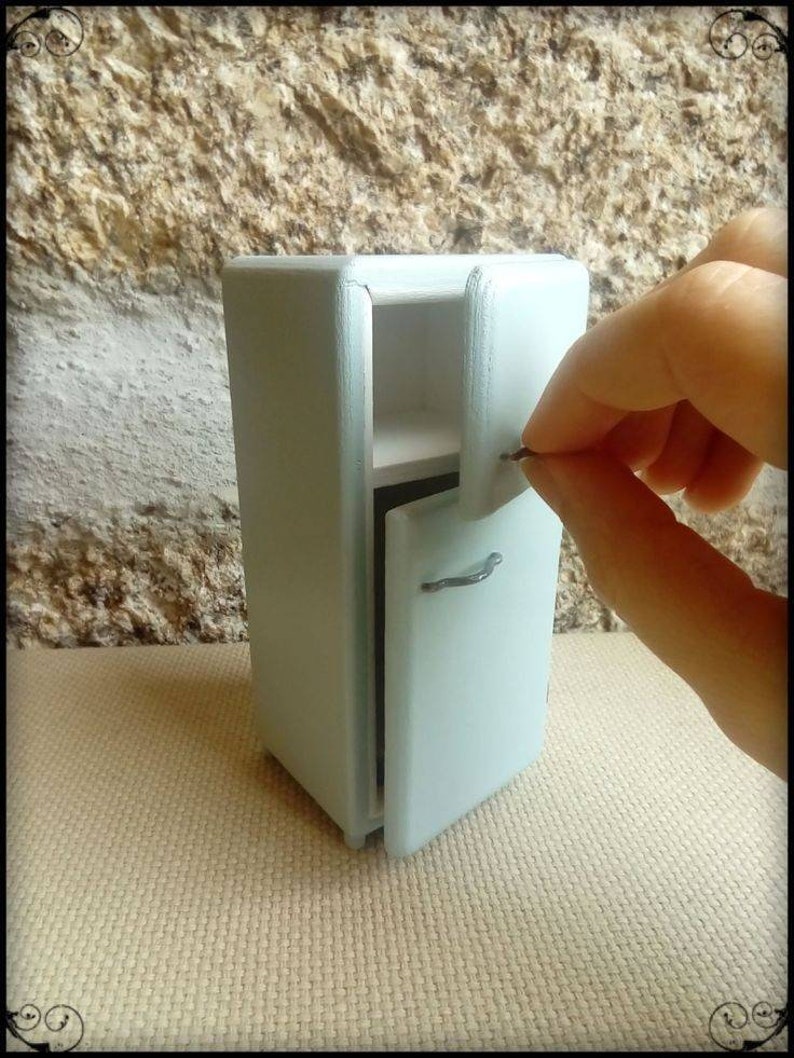 Dollhouse Miniature Fridge Vintage Ice Box 1/12 Scale - Etsy