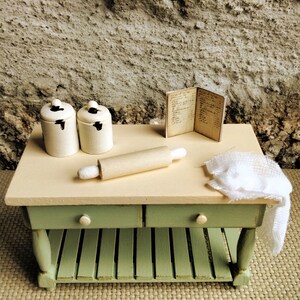 Dollhouse Table Rustic, Miniature French Country, Miniature Table, 1:12 ...