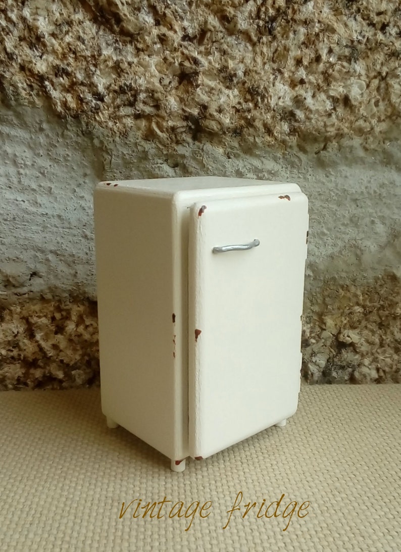 Dollhouse Miniature Fridge Vintage Ice Box 1/12 Scale - Etsy