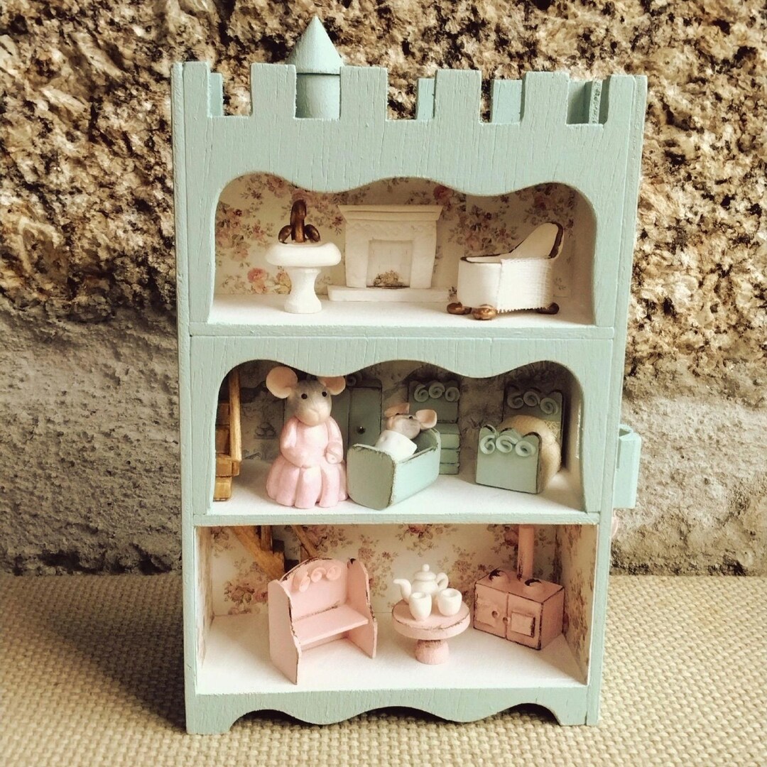 Miniature Mouse House, Dollhouse Mouse Furniture, Dolhouse for a ...