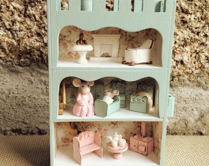Miniature Mouse House, Dollhouse Mouse Furniture, Dolhouse for a ...