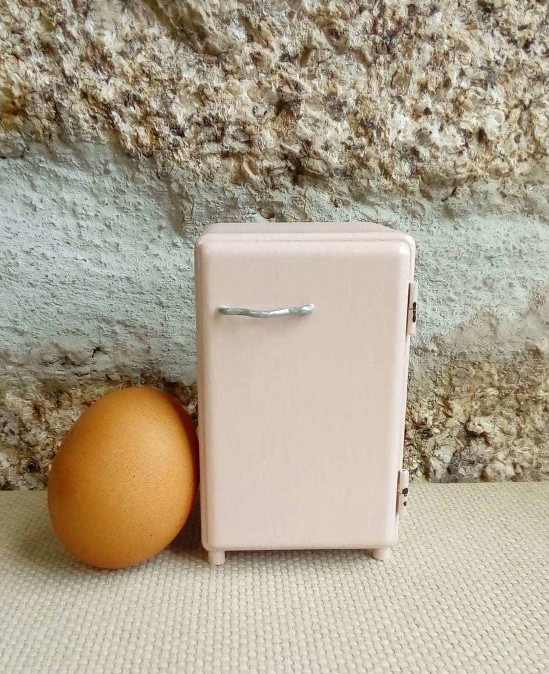 Miniature Fridge Vintage Ice Box, Dollhouse Pink Smeg Fridge, Toy ...