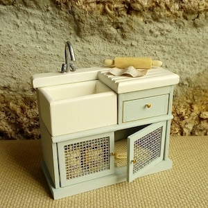 Miniature Sink Vintage, Dollhouse Sink Modern, 1/12 Scale, Dollhouse ...