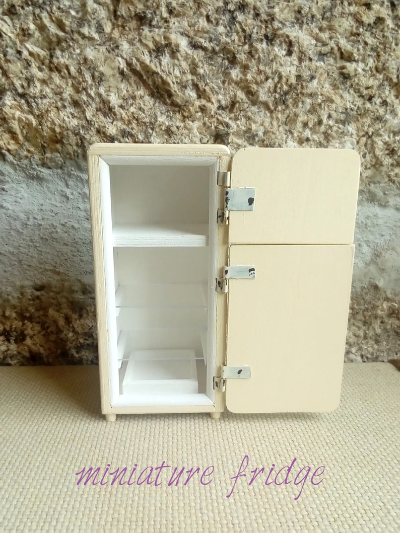 Dollhouse Miniature Fridge Vintage Ice Box 1/12 Scale - Etsy
