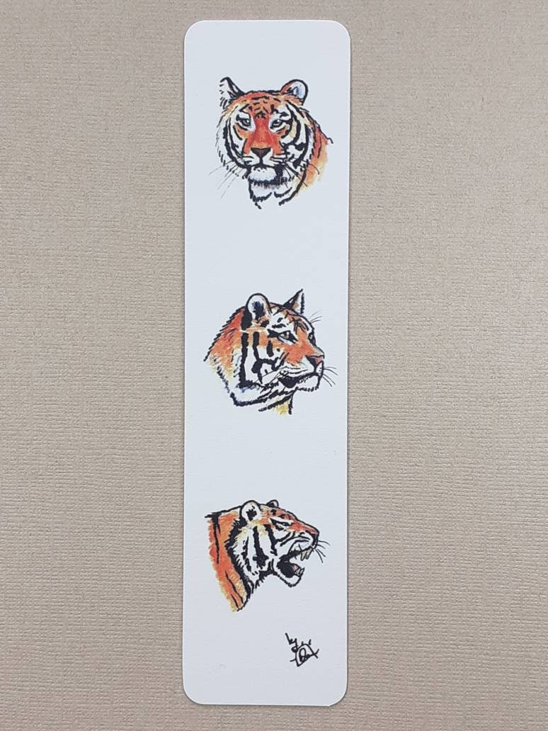 Big Cat Bookmark Tiger Bookmark Cheetah Bookmark Leopard - Etsy UK
