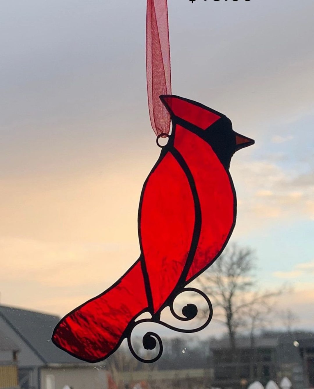 Stained Glass Cardinal Suncatcher - Etsy