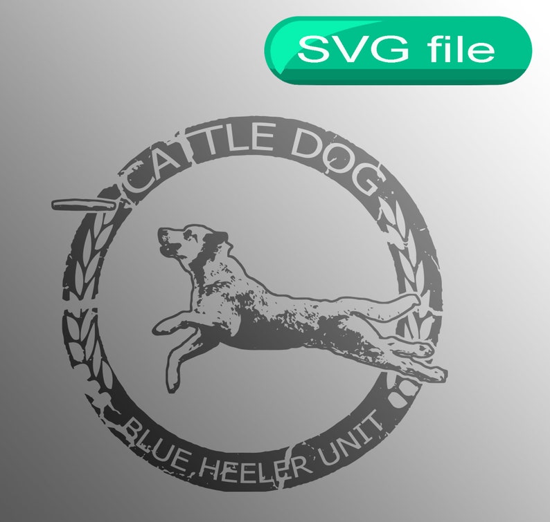 Disc Dog Cattle Dog Blue Heeler SVG, DXF and ESP Digital Files - Etsy