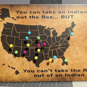 Native Etsy Indigenous Travel Pin Board Map - Etsy