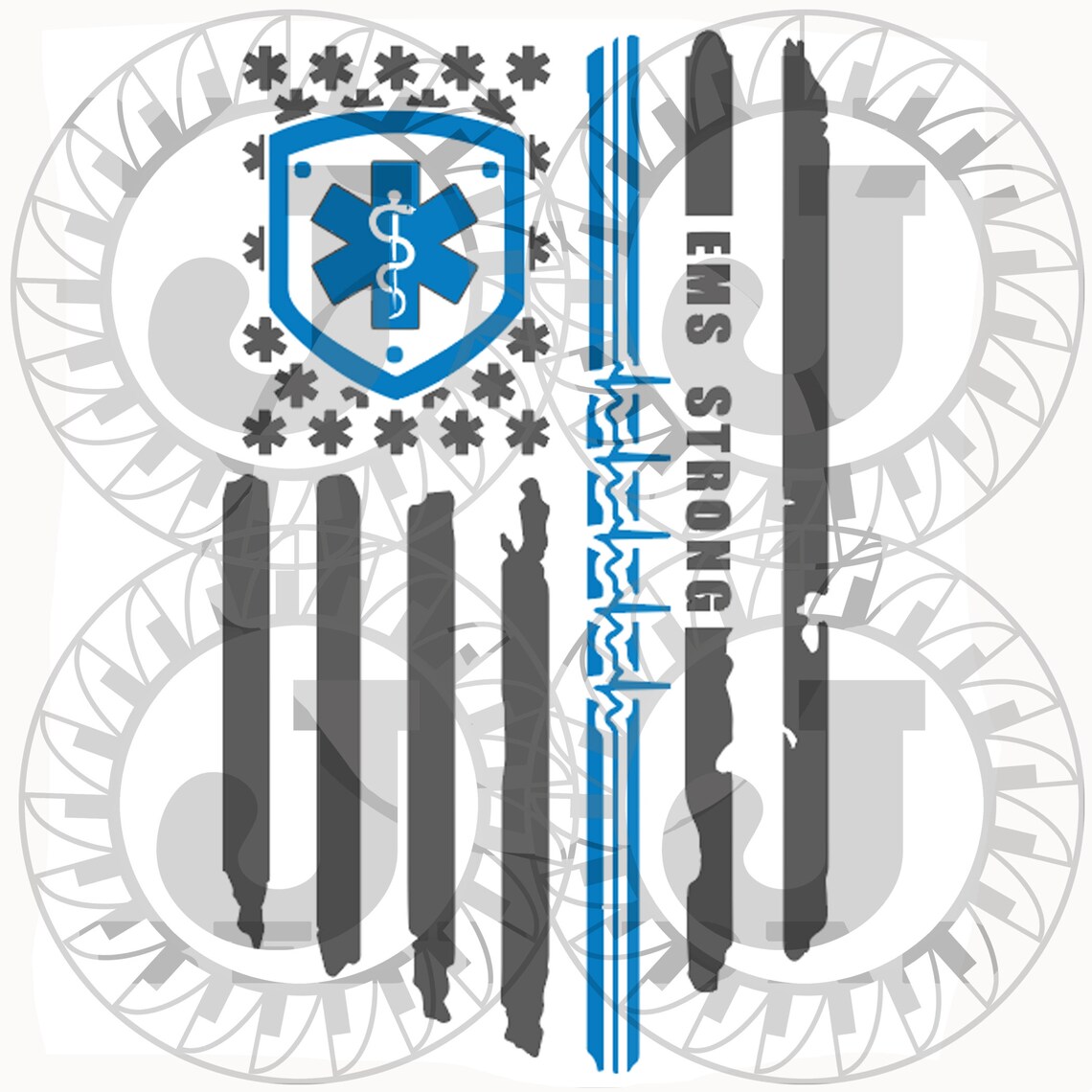 American EMS STRONG & Paramedic Montage SVG digital files | Etsy
