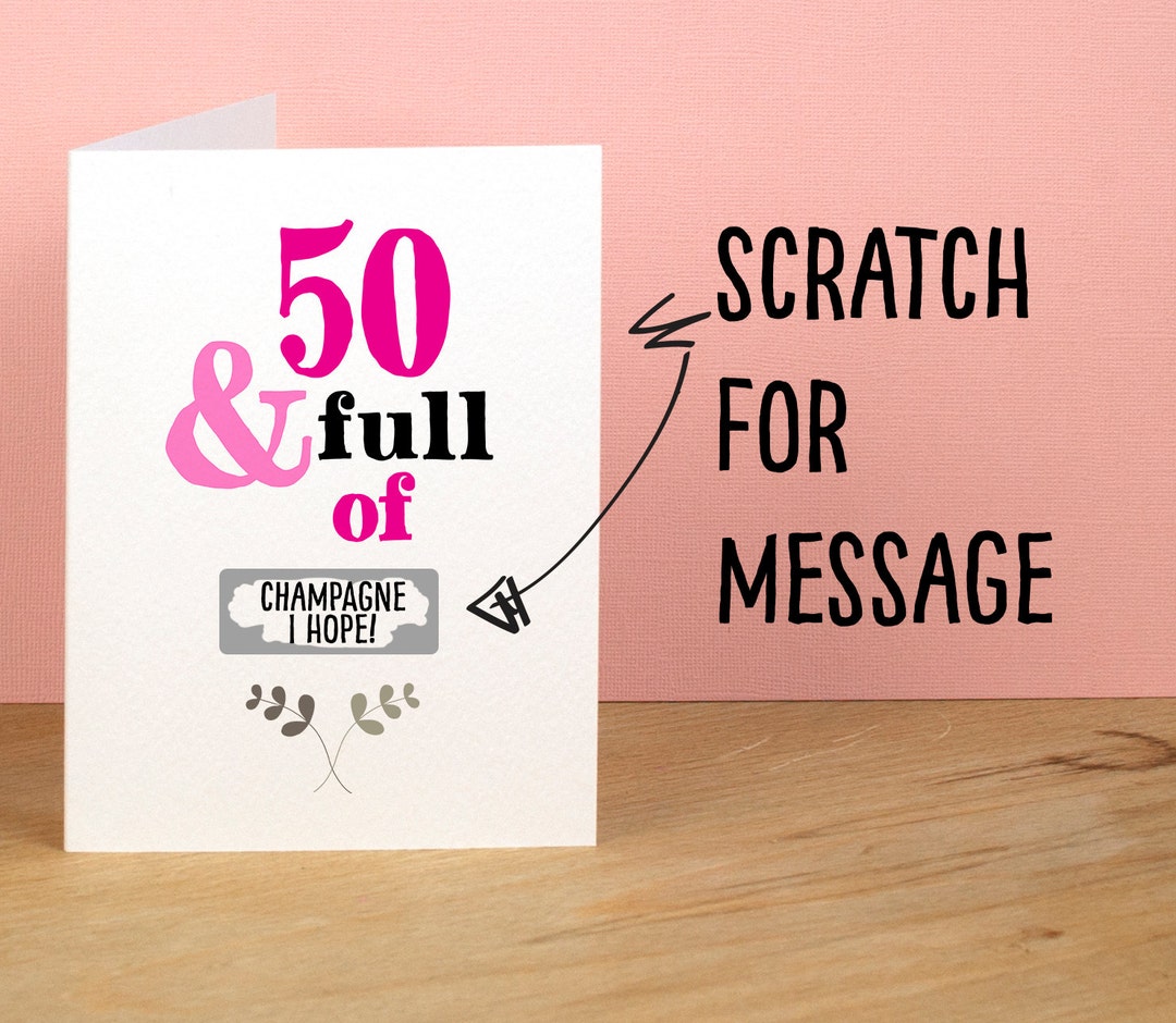 50th Birthday Scratch off Card - Etsy