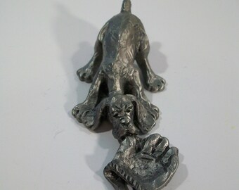 Pewter Dog Figurine - Etsy