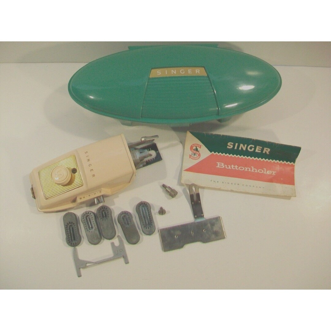 1960'S Singer Buttonholer Kit for Sewing, Green - Etsy