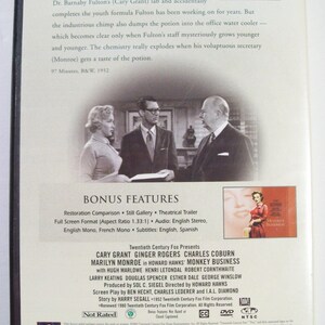 Monkey Business DVD, Marilyn Monroe, 1952 - Etsy