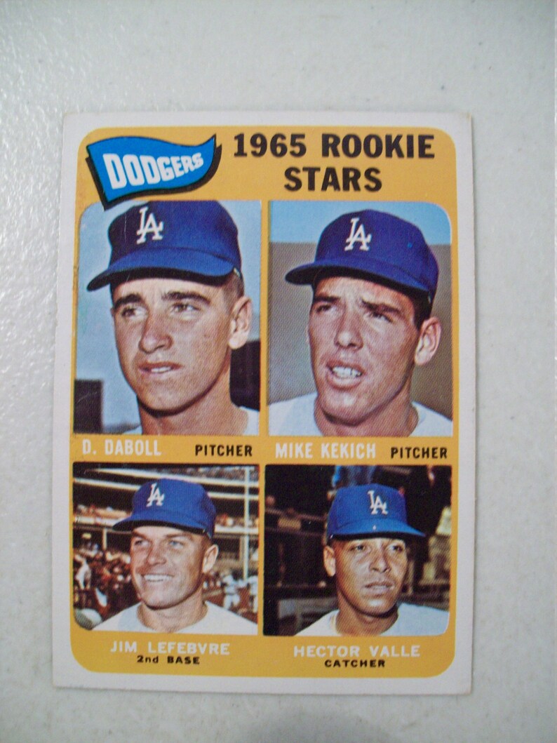1965 LA Dodgers Rookie Stars Baseball Trading Card Topps - Etsy
