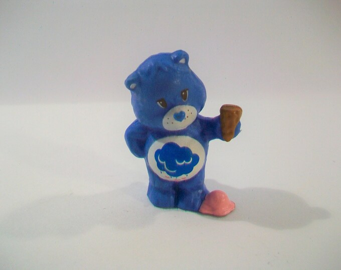 Vintage 1983 Care Bears Grumpy Bear With Ice Cream Cone Pvc Figure - Etsy