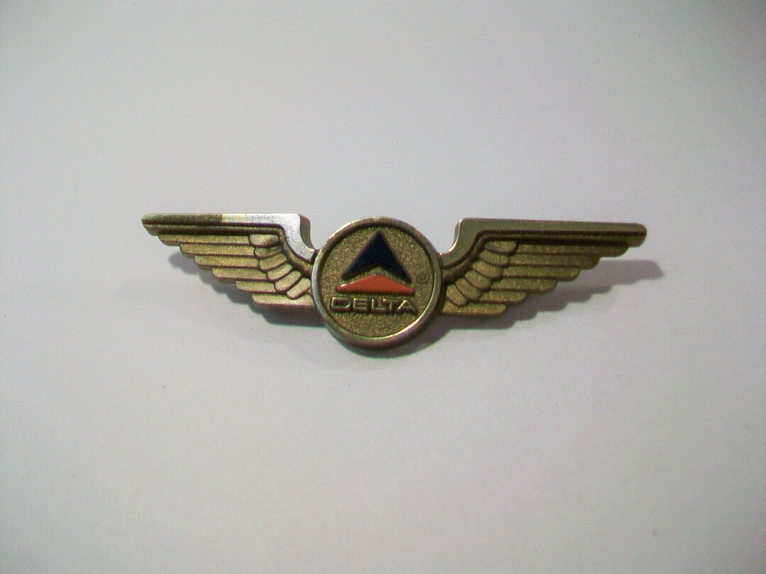 Vintage Delta Airlines Junior Pilot Wings Plastic Pin, Stoffel Seals - Etsy