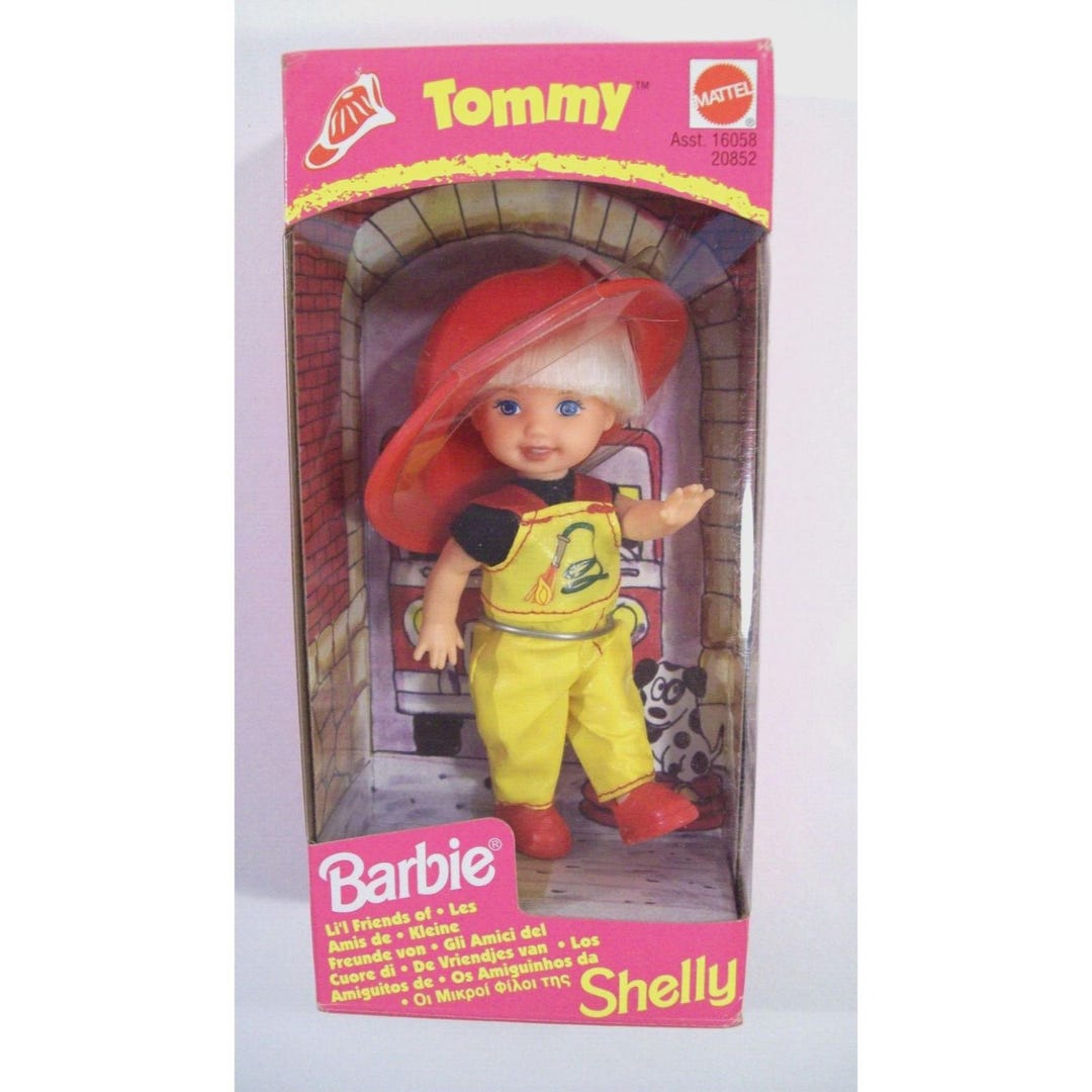 New Barbie Tommy Fireman Doll, Lil Friends of Shelly, International ...