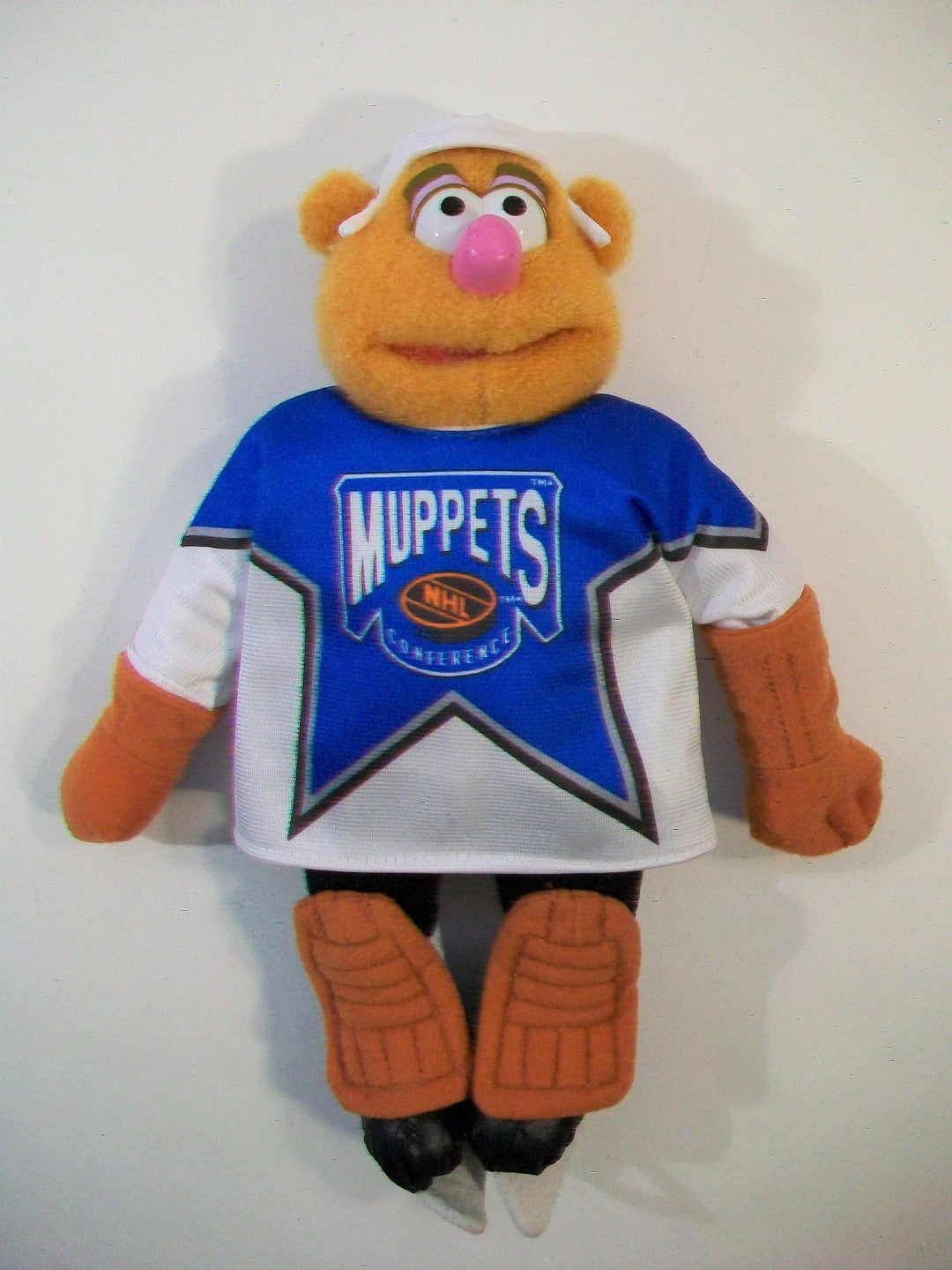 1995 the Muppets NHL Hockey Goalie Fozzie Bear Plush Figure, Mcdonalds ...