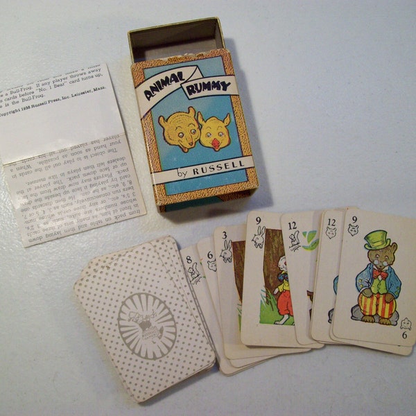 Old Rummy Card Game - Etsy