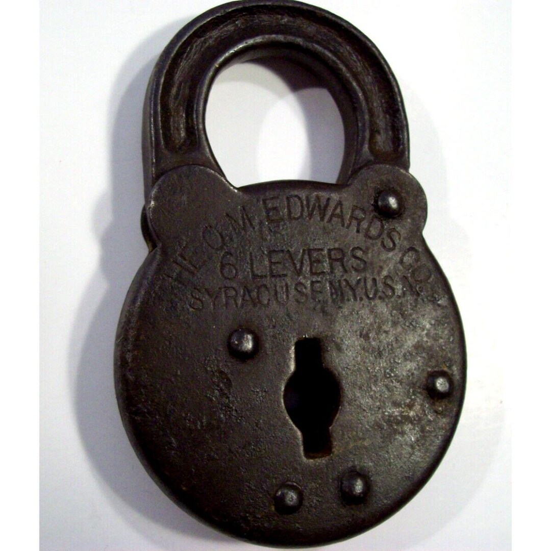 Vintage the O.M. Edwards Co. 6 Levers Padlock, New York, No Key - Etsy