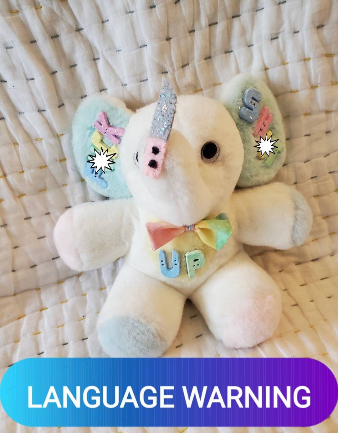Upcycled Plush-pastel Elephant - Etsy