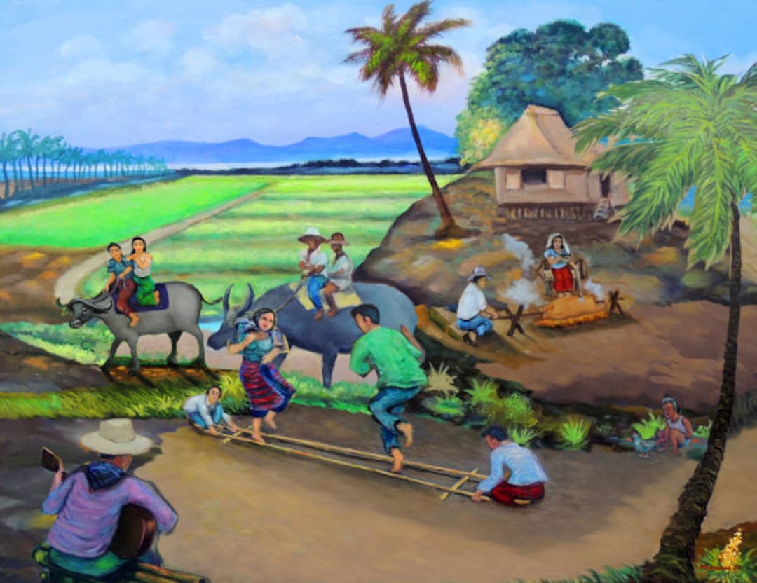 Philippine Folk Dance Painting - Etsy