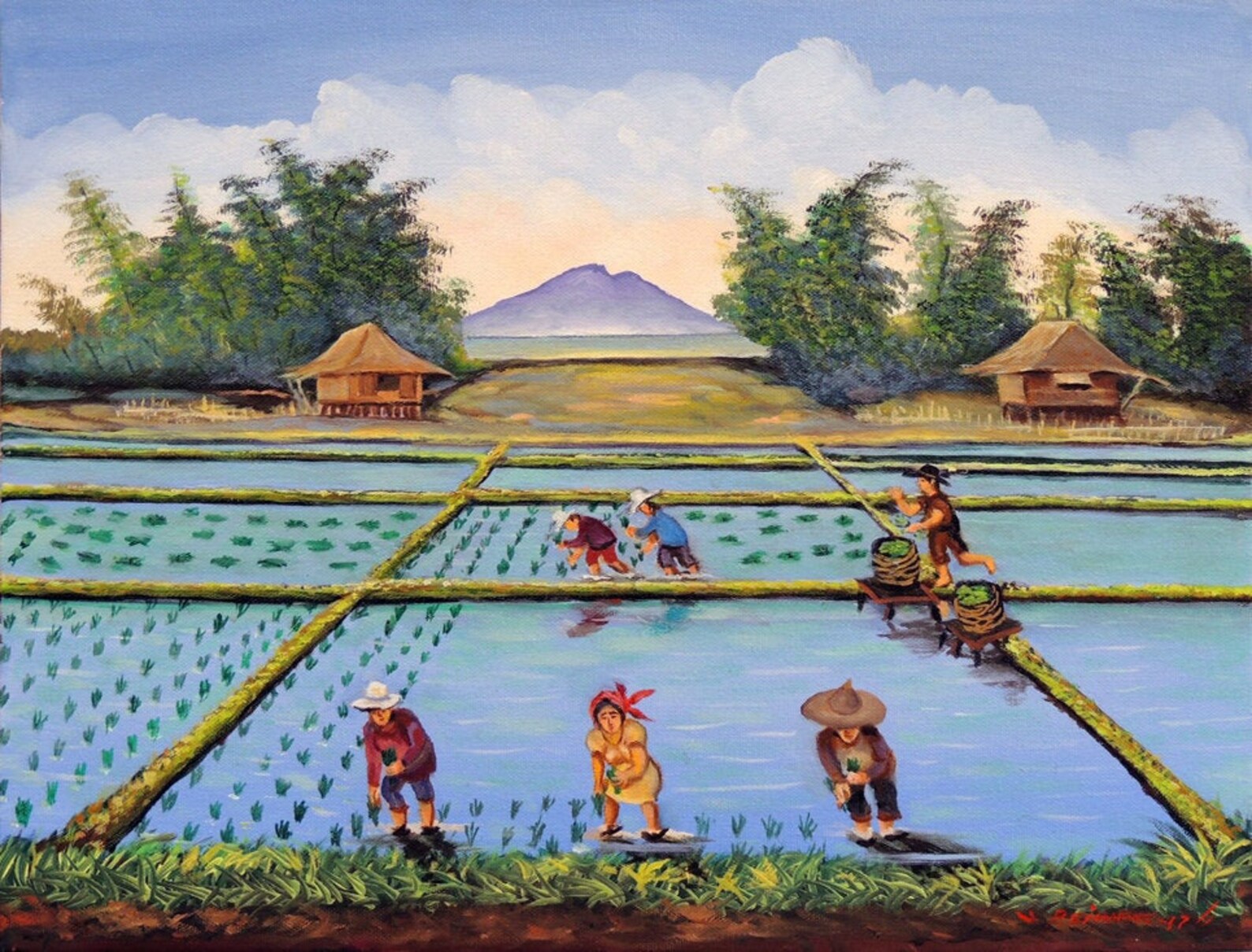 Philippine Painting - Planting Rice 2 ( JPEG 10 MB SIZE) - Etsy