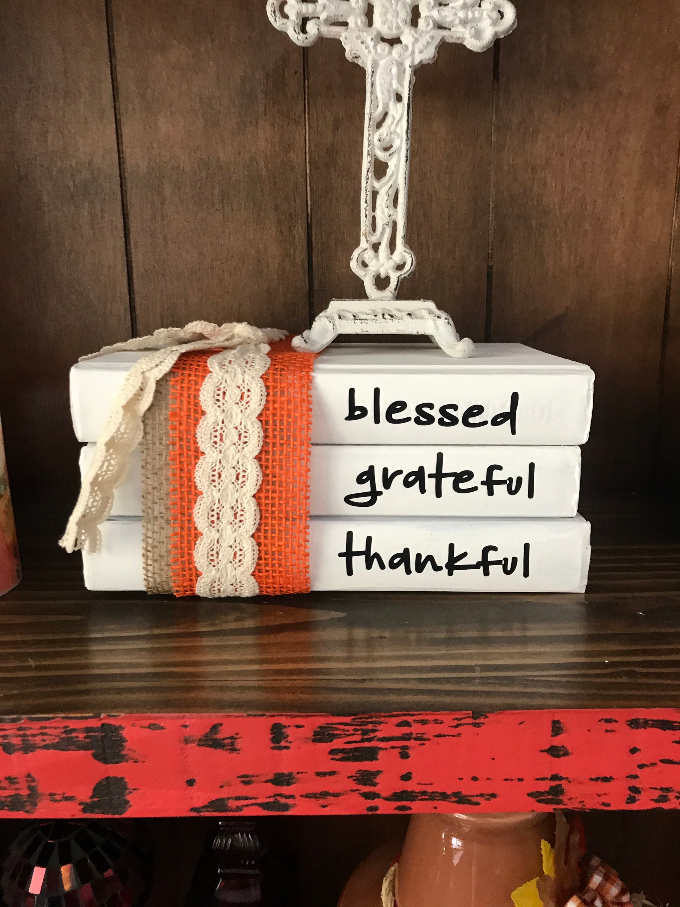4th of July Stacked Book Sign Decor - Etsy