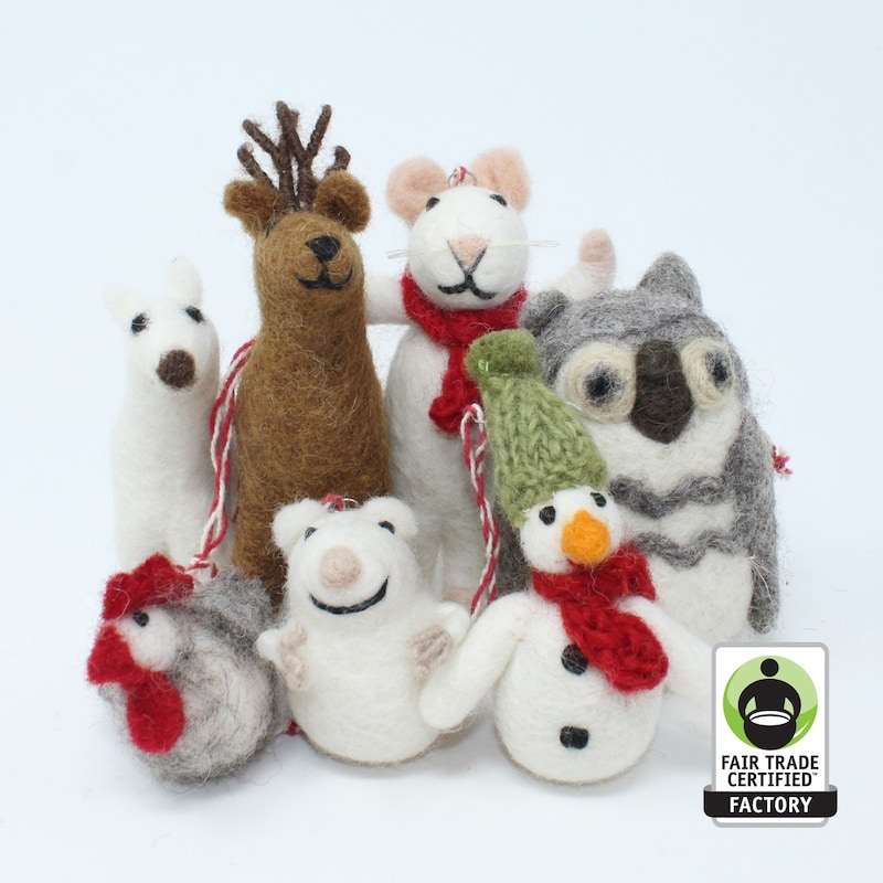Felt Animal Ornament - Etsy