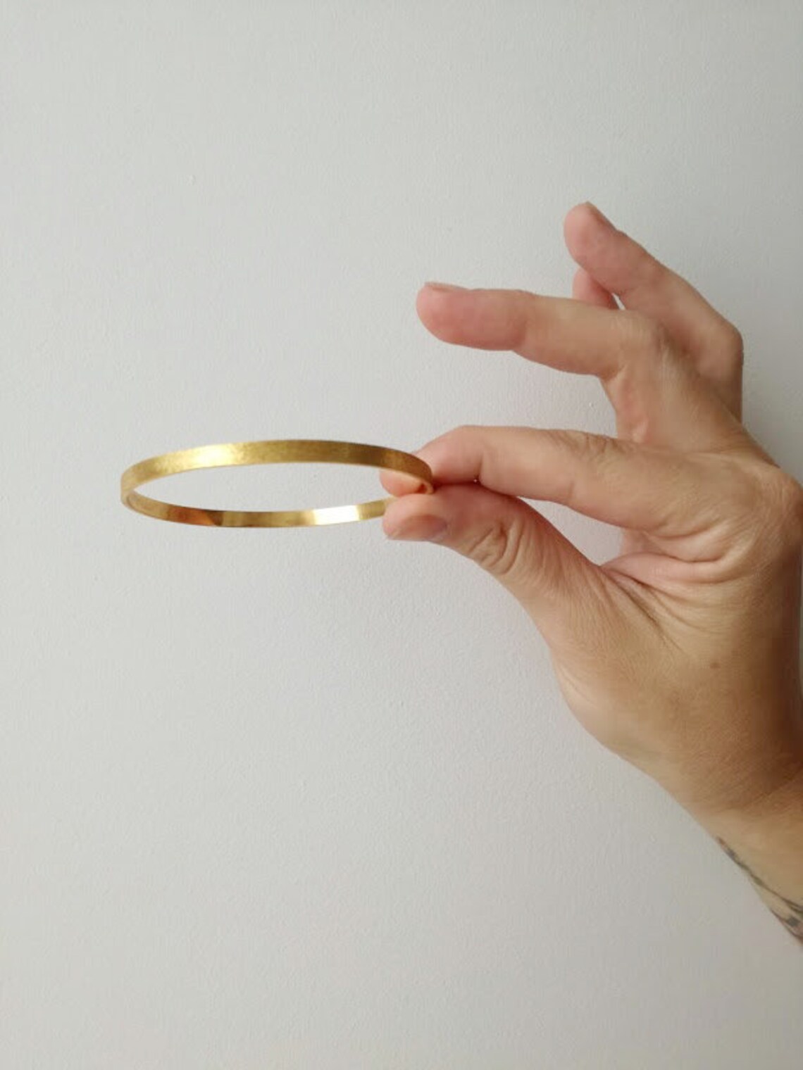 Gold Stacking Bangle Solid Sterling Gold Plated Bracelet - Etsy