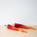 Chilli Peppers Sculpture, Modern Ceramic Chilli Peppers in Red and ...
