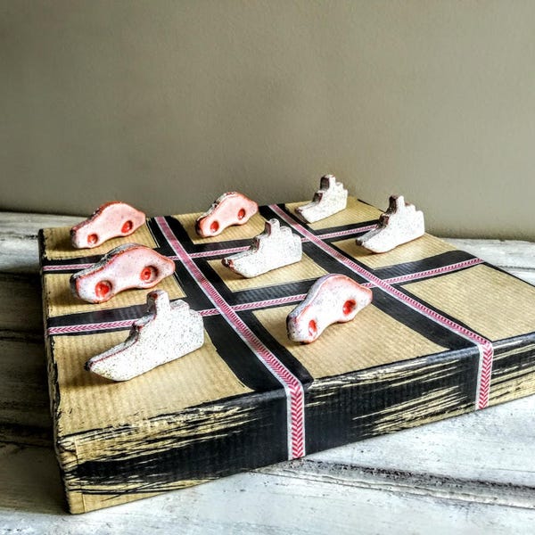 Ceramic Tic Tac Toe Board - Etsy