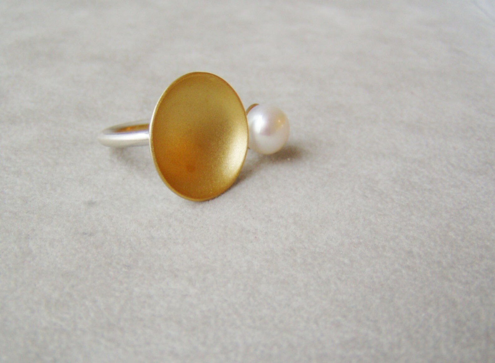 Gold Disk Ring Sterling Silver Open Ring Designer Open Ring - Etsy