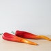 Chilli Peppers Sculpture, Modern Ceramic Chilli Peppers in Red and ...