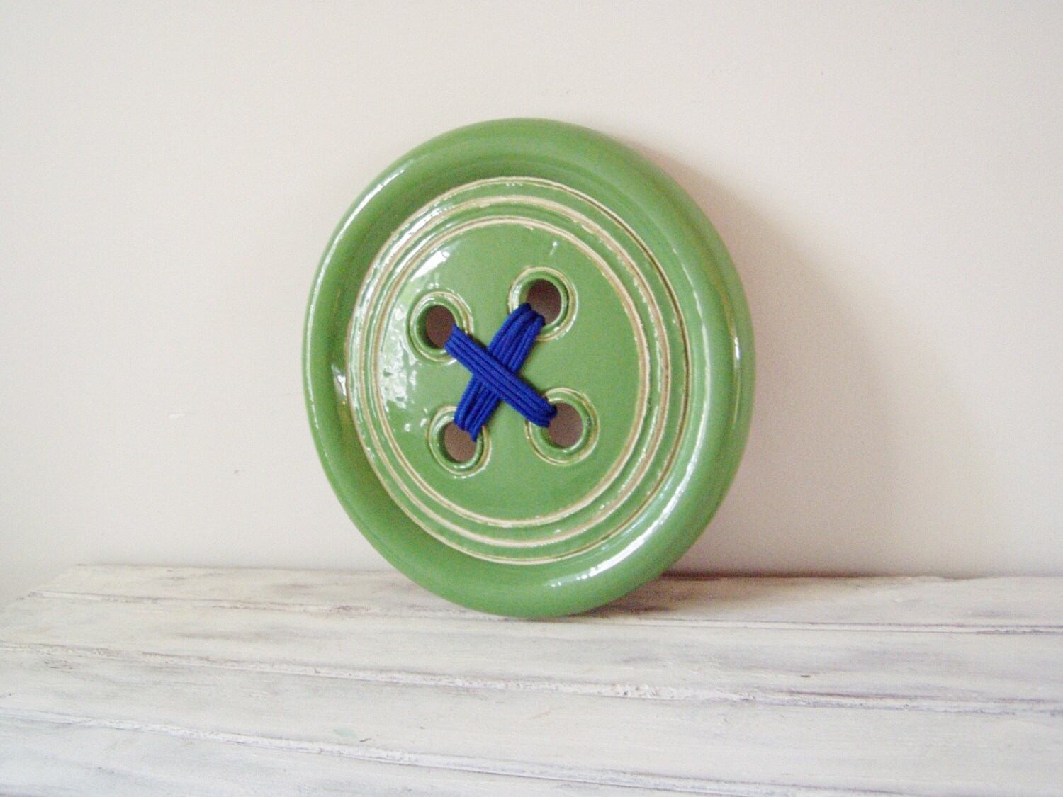 Green Button Sculpture Wall Sculpture Emerald Green Button - Etsy