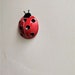 Ceramic Ladybug Sculpture, Red Black Ladybug Wall Hanging, Spring Decor ...